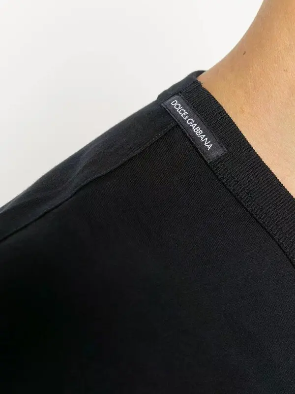 Dolce & Gabbana Logo Label V-neck T-shirt
