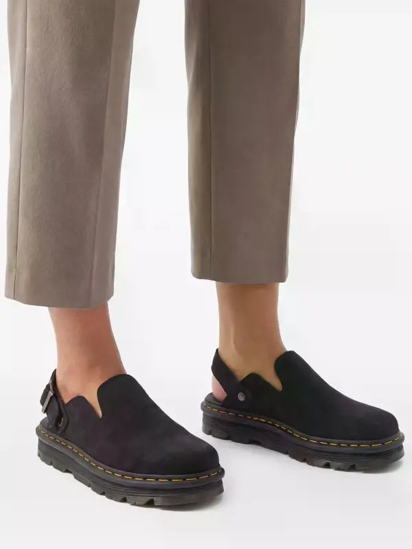 Dr. Martens Zebzag Suede Mules - Black