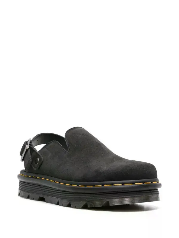 Dr. Martens Zebzag Suede Mules - Black