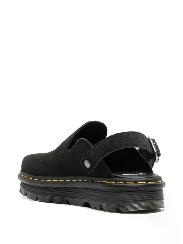 Dr. Martens Zebzag Suede Mules - Black
