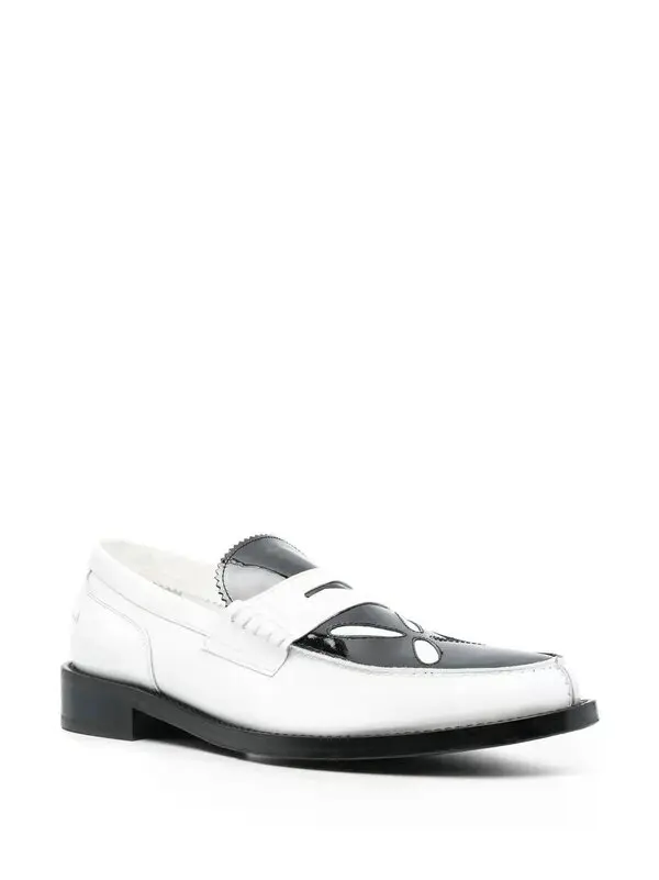 STEFAN COOKE Slashed Leather Loafers