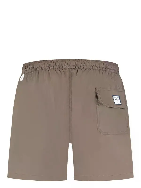 Fedeli Woven Swim Shorts - Brown