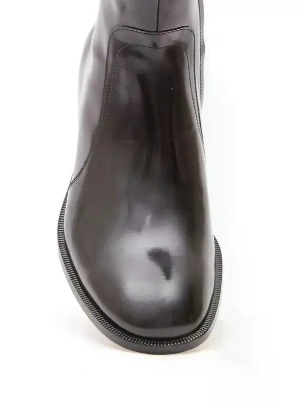 MAISON MARGIELA Brushed Leather Ankle Boots