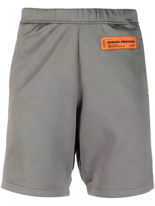 Heron Preston Logo-patch Track Shorts - Grey