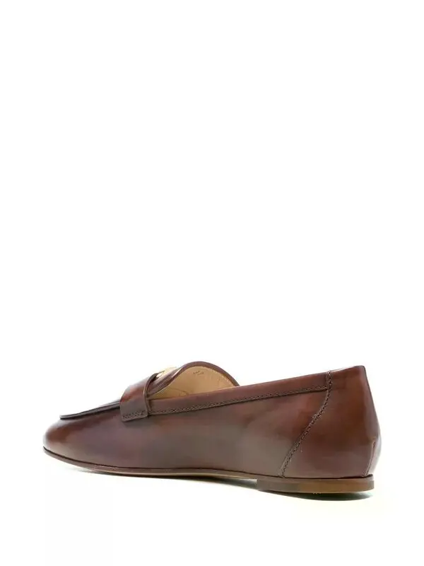 TOD'S T-logo Leather Loafers