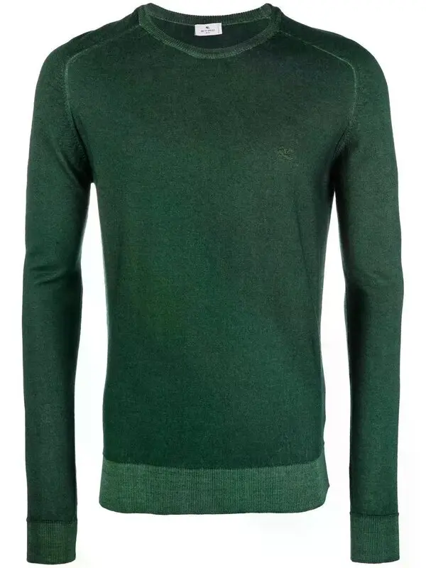 Etro Embroidered-logo Crew-neck Jumper