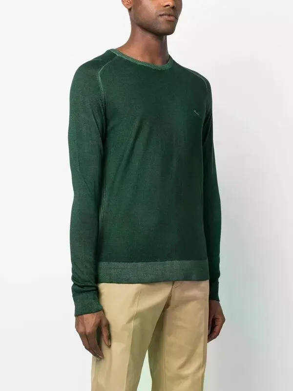 Etro Embroidered-logo Crew-neck Jumper