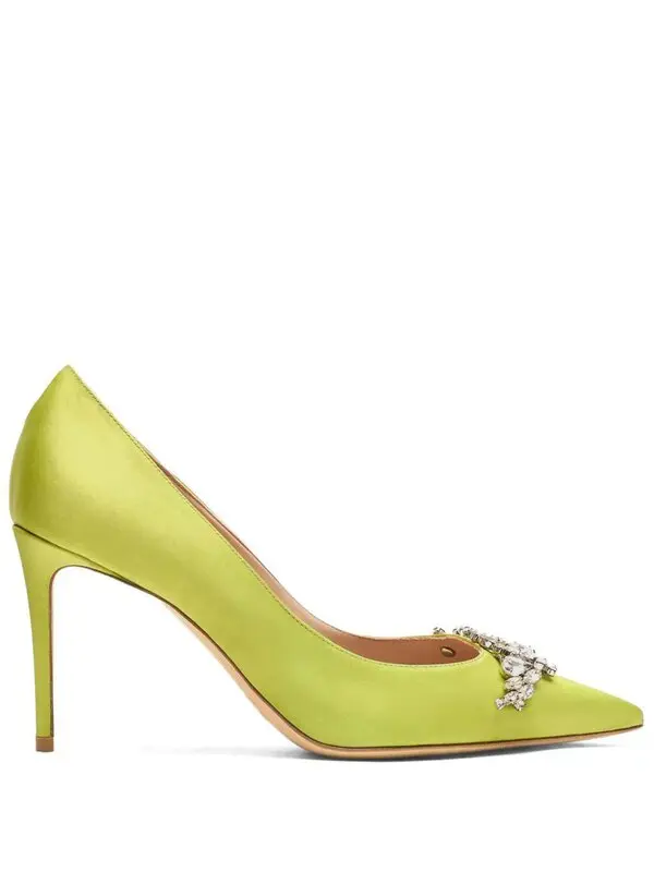 SCAROSSO Greta 90mm Satin Pumps