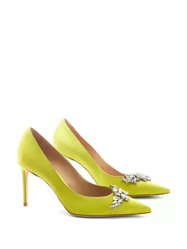 SCAROSSO Greta 90mm Satin Pumps