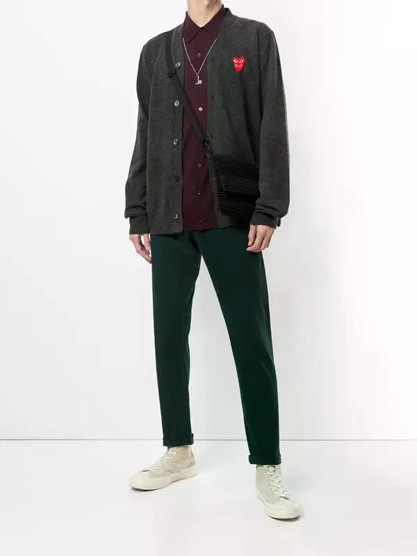 Play Comme Des Garcon Logo Button-down Cardigan
