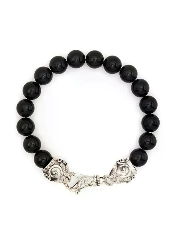 Emanuele Bicocchi Arabesque Beaded Bracelet - Black