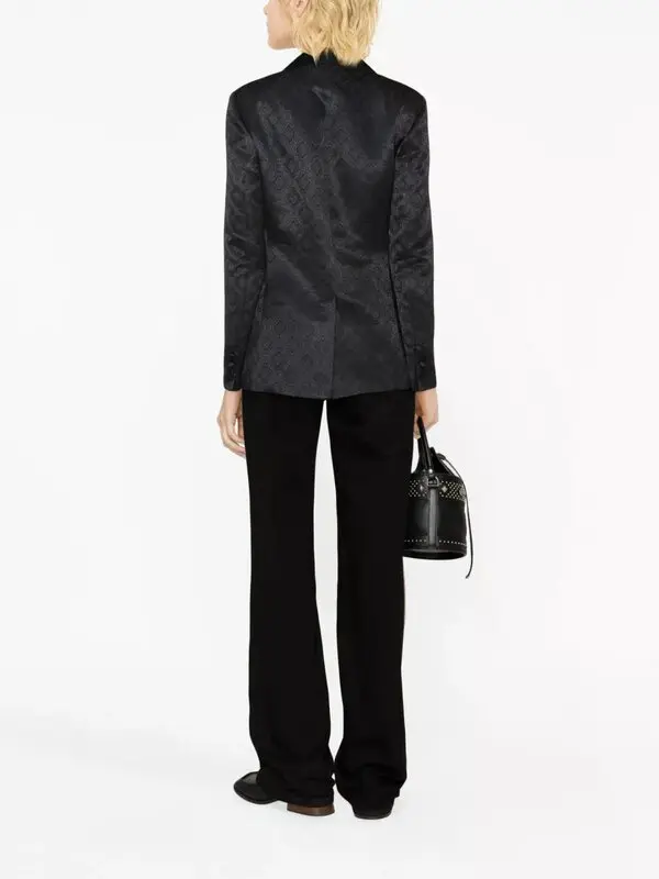 Etro Patterned Jacquard Satin Blazer
