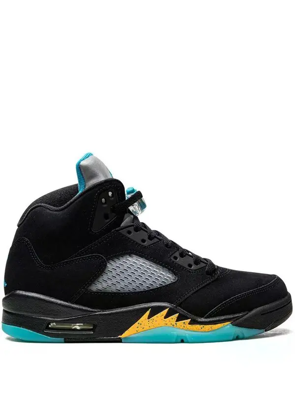 JORDAN 5 Aqua Sneakers - Black