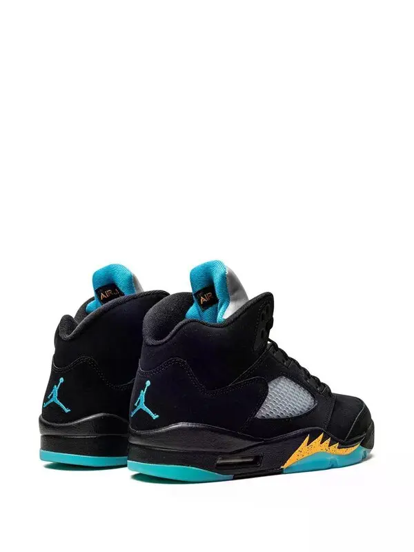 JORDAN 5 Aqua Sneakers - Black