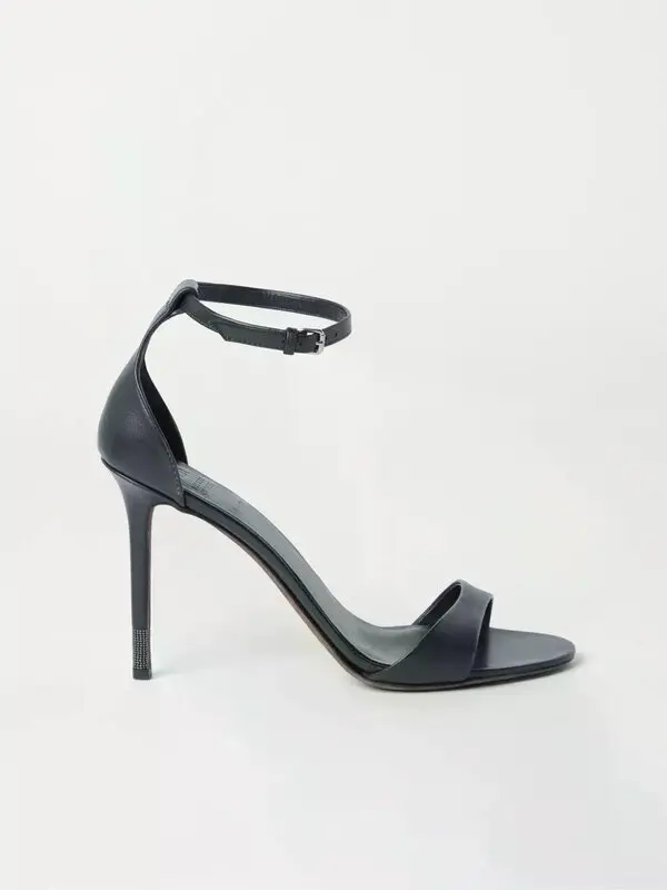 Brunello Cucinelli Nappa Leather Heeled Sandals