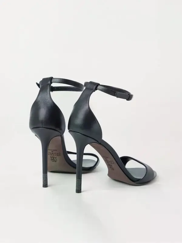 Brunello Cucinelli Nappa Leather Heeled Sandals