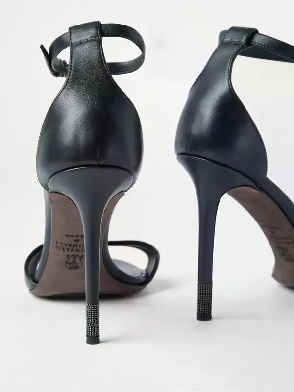 Brunello Cucinelli Nappa Leather Heeled Sandals