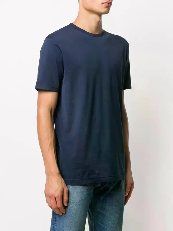 Sunspel Crew Neck Cotton T-shirt - Blue