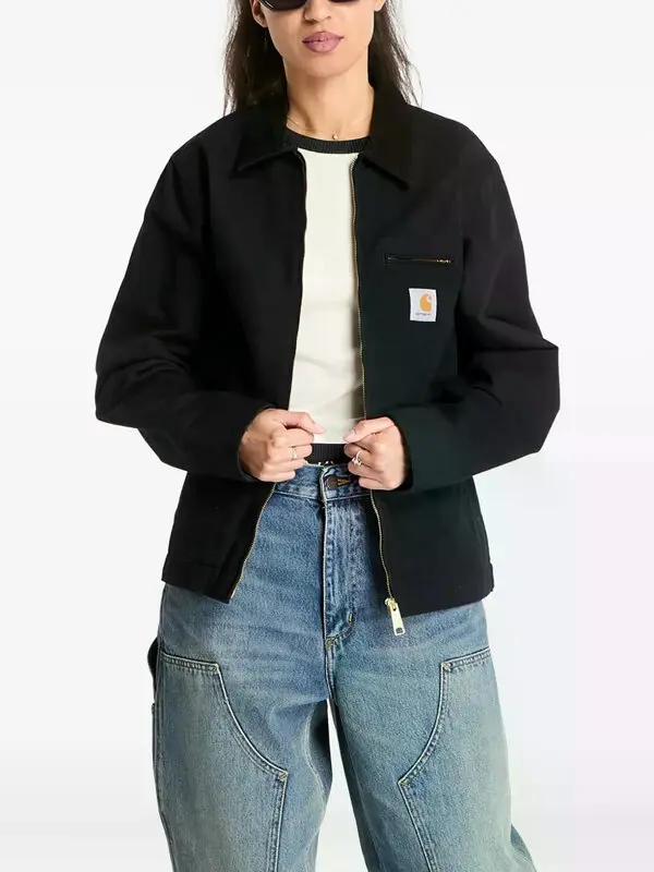 Carhartt Work In Progress Detroit Zip Patch Jacket - Black