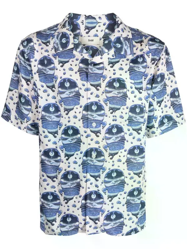 GMBH Graphic-print Short-sleeve Shirt - Blue
