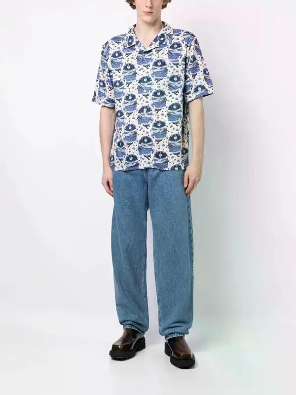 GMBH Graphic-print Short-sleeve Shirt - Blue