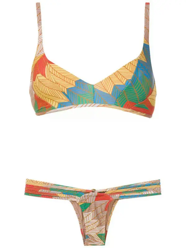 AMIR SLAMA Cocar Francês Bikini Set - Multicolour