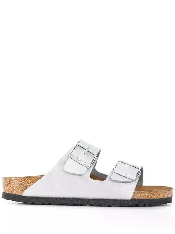 BIRKENSTOCK Arizona 30mm Metallic Sandals - Silver