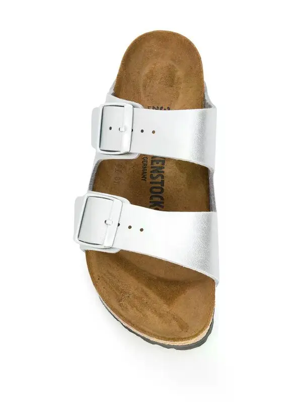 BIRKENSTOCK Arizona 30mm Metallic Sandals - Silver