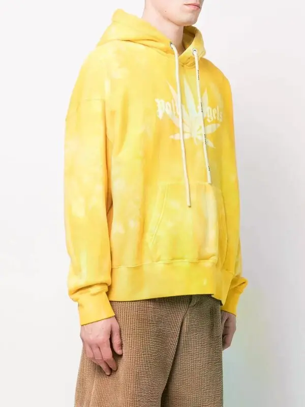 Palm Angels Leaf Tie-dye Logo-print Hoodie