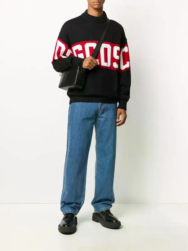 Gcds Logo Intarsia Jumper - Black