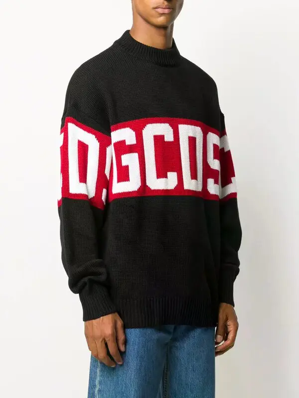 Gcds Logo Intarsia Jumper - Black