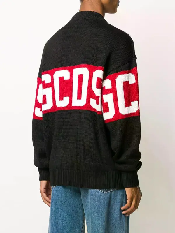 Gcds Logo Intarsia Jumper - Black