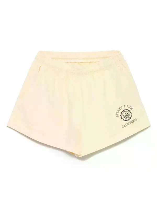 SPORTY & RICH Logo-print Shorts - Yellow