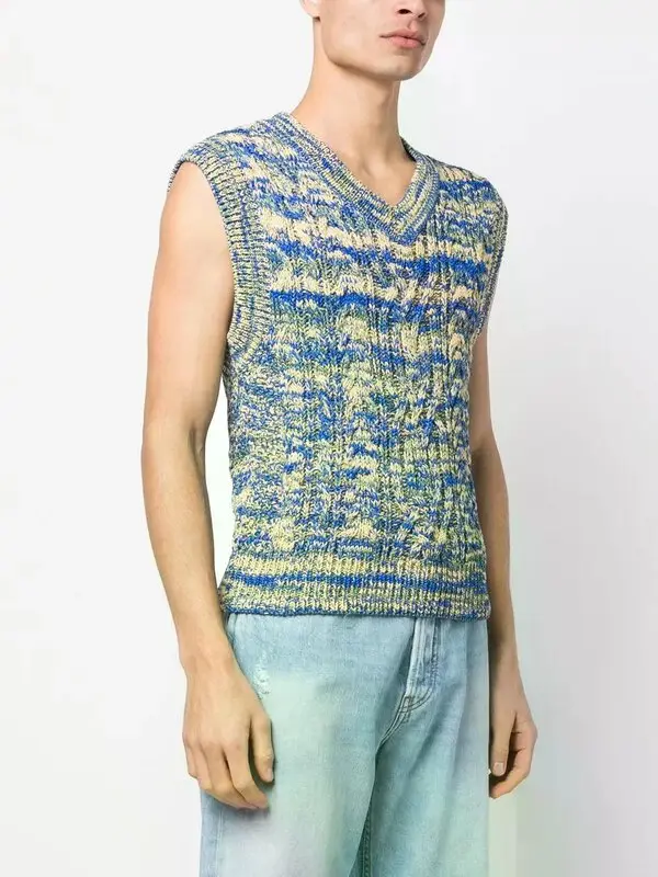 Andersson Bell Abstract-knit V-neck Vest