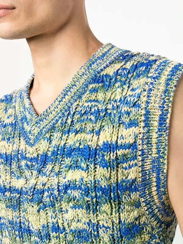 Andersson Bell Abstract-knit V-neck Vest