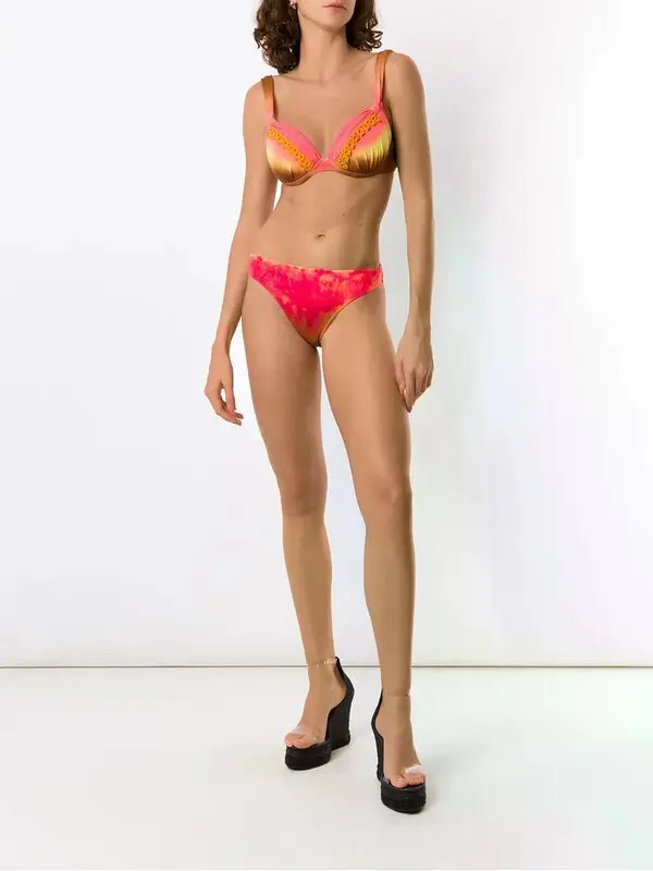 AMIR SLAMA Embroidery Tie Dye Bikini Set