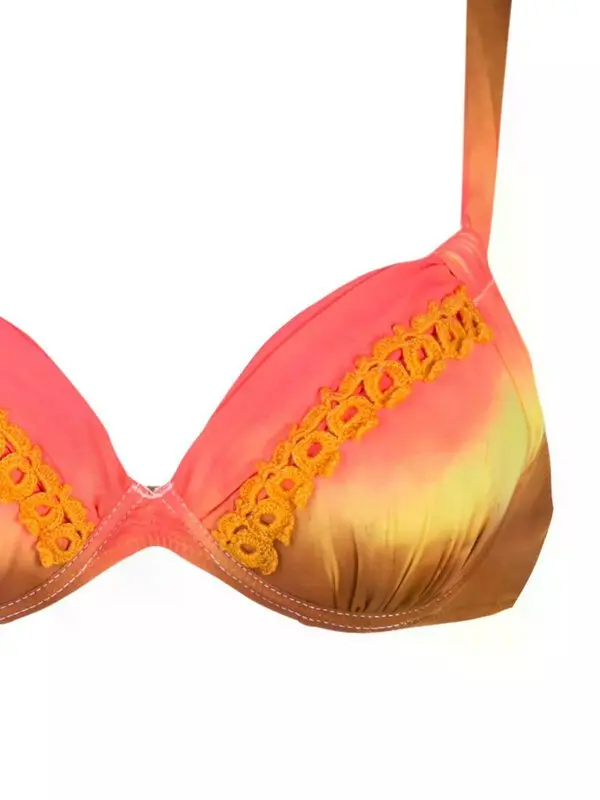 AMIR SLAMA Embroidery Tie Dye Bikini Set