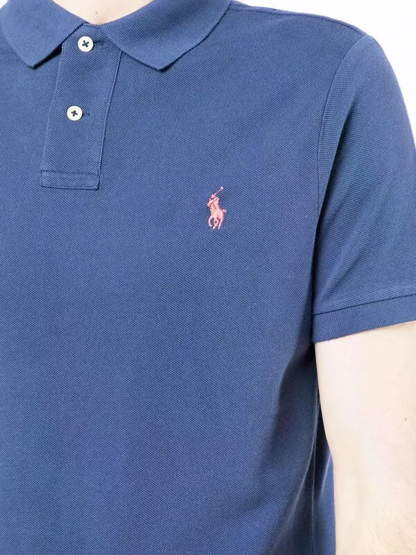 Polo Ralph Lauren Embroidered Logo Polo Shirt - Blue