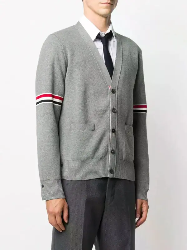 Thom Browne Milano Stitch Stripe Armband Cardigan