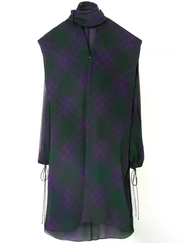 Burberry Check-pattern Silk Blouse
