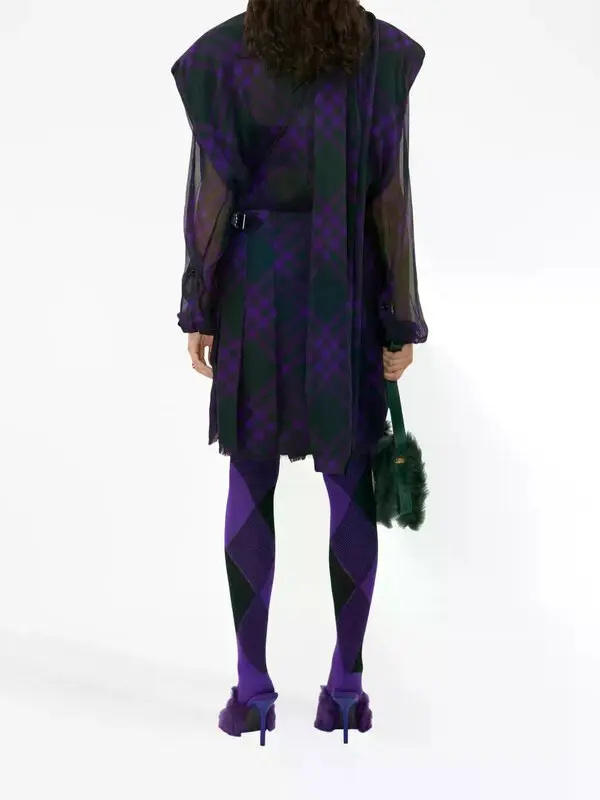 Burberry Check-pattern Silk Blouse