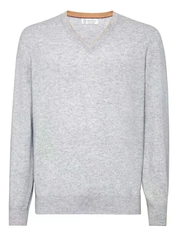 Brunello Cucinelli V-neck Long-sleeved Jumper