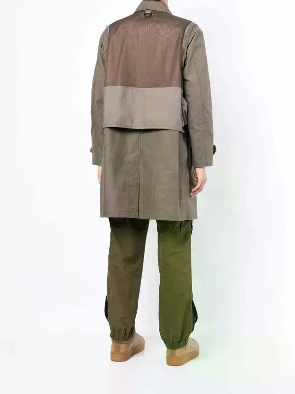 Undercover Check-pattern Patch-pocket Coat
