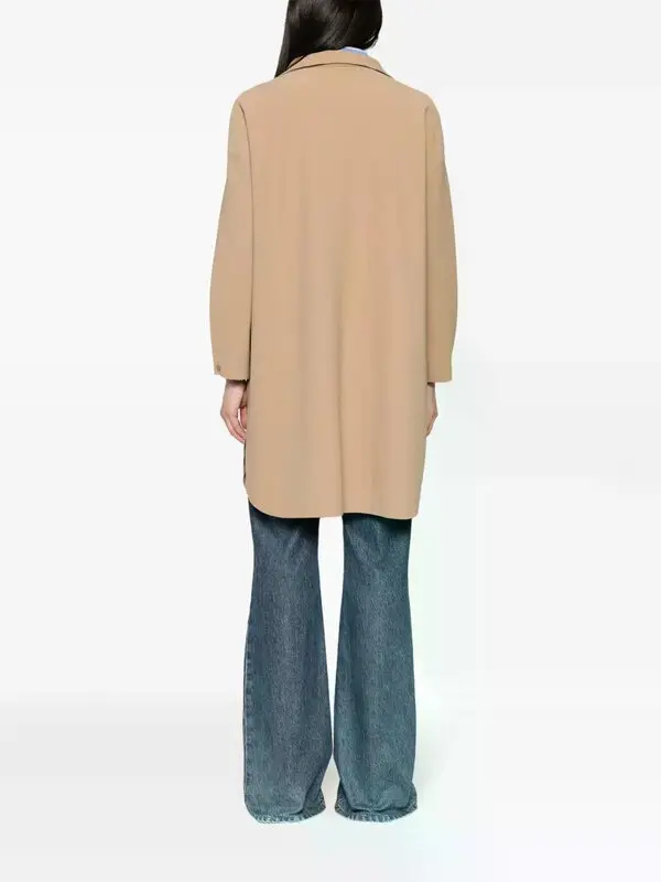 Herno Single-breasted Midi Coat - Neutrals