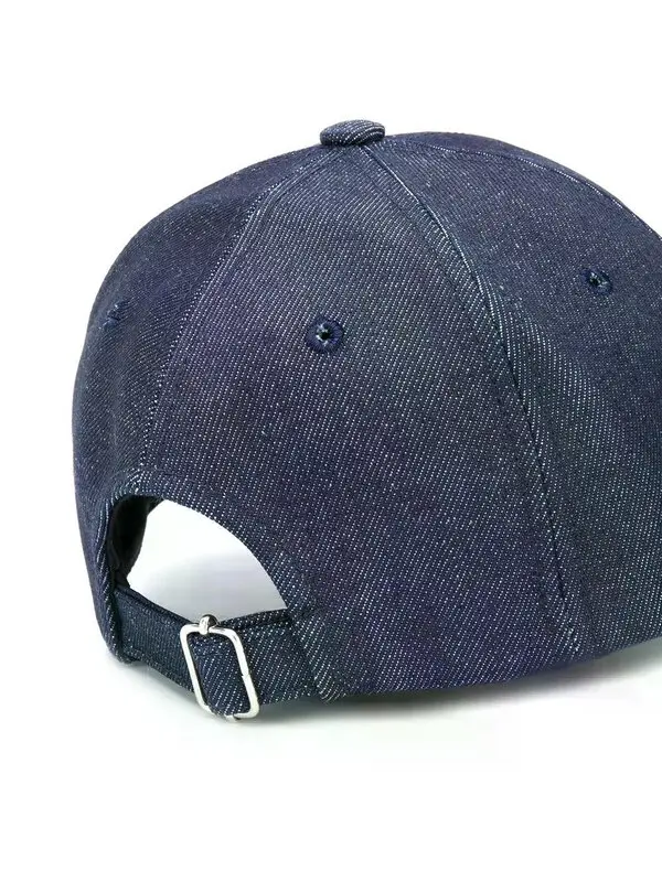 A.p.c. Embroidered Logo Denim Cap