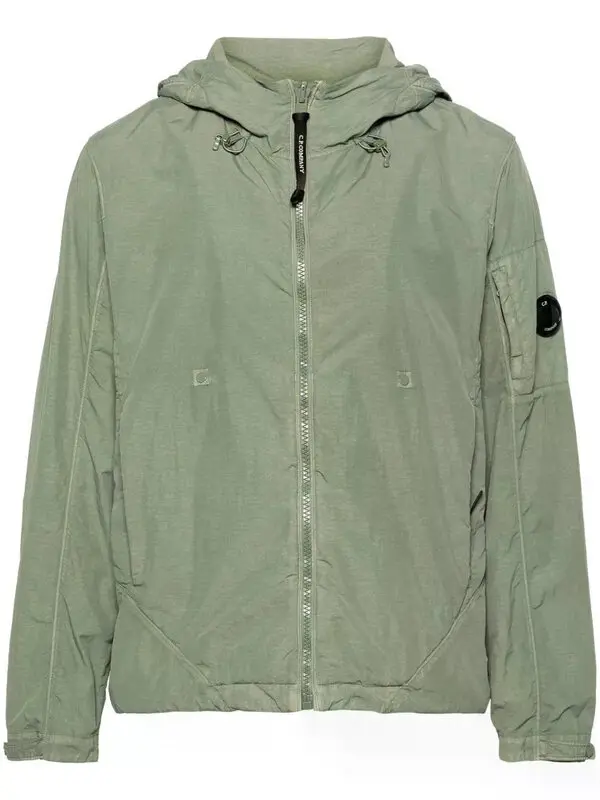C.P. COMPANY Flatt Cargo-pockets Hooded Jacket - Green