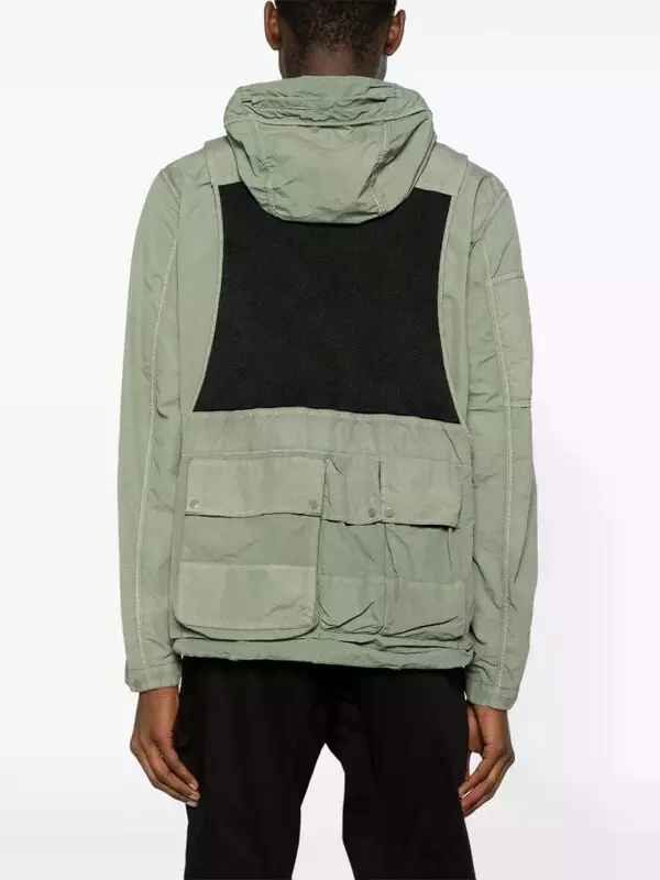C.P. COMPANY Flatt Cargo-pockets Hooded Jacket - Green