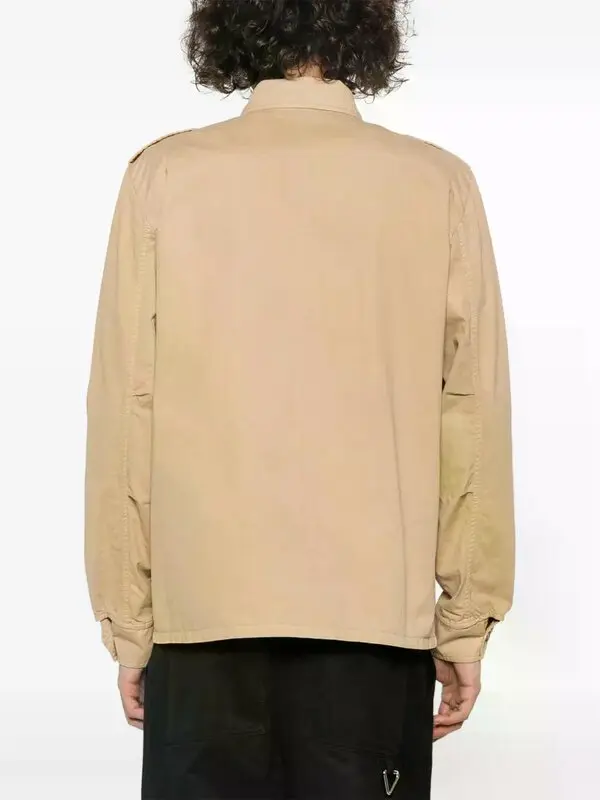 Aspesi Logo-patch Shirt - Neutrals