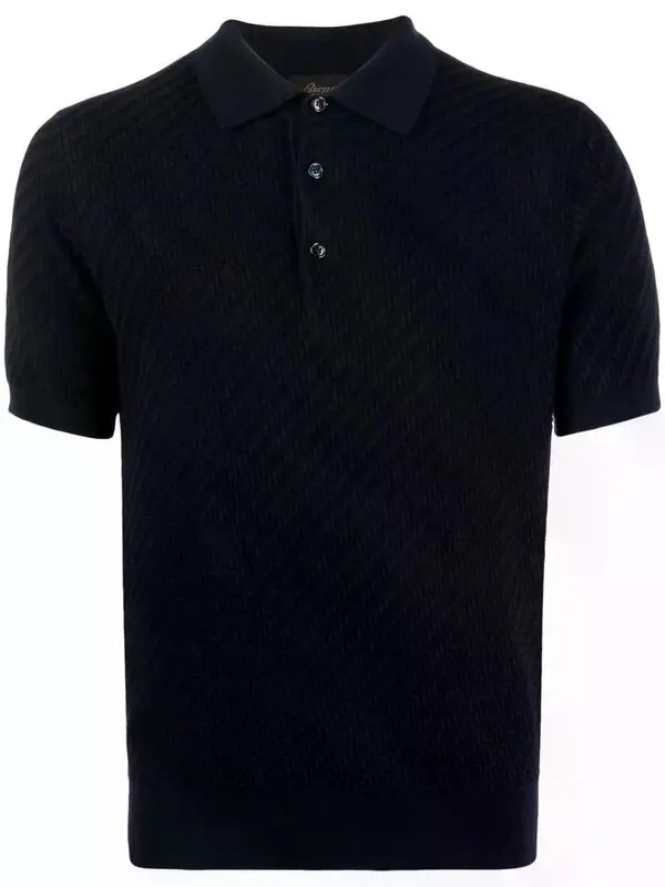 Brioni Waffle-knit Polo Shirt