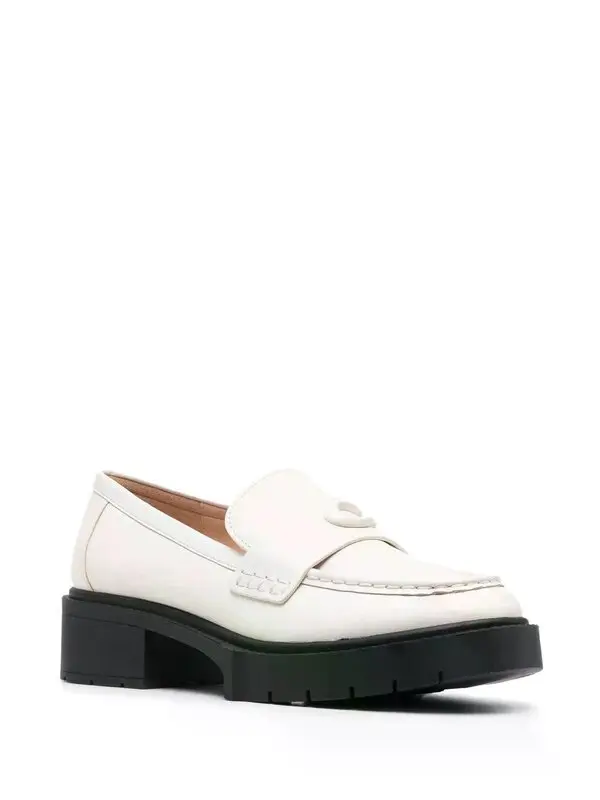 COACH Leah Chunky Sole Leather Loafers
